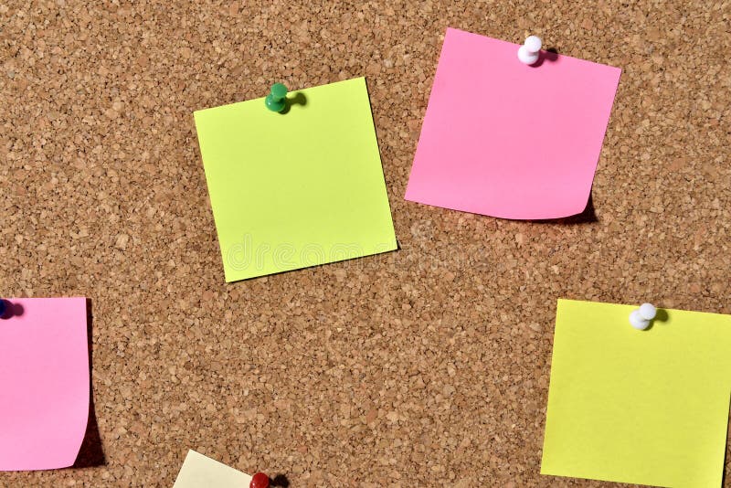 Notas de post-it foto de archivo. Imagen de corcho, tarjeta - 36903876