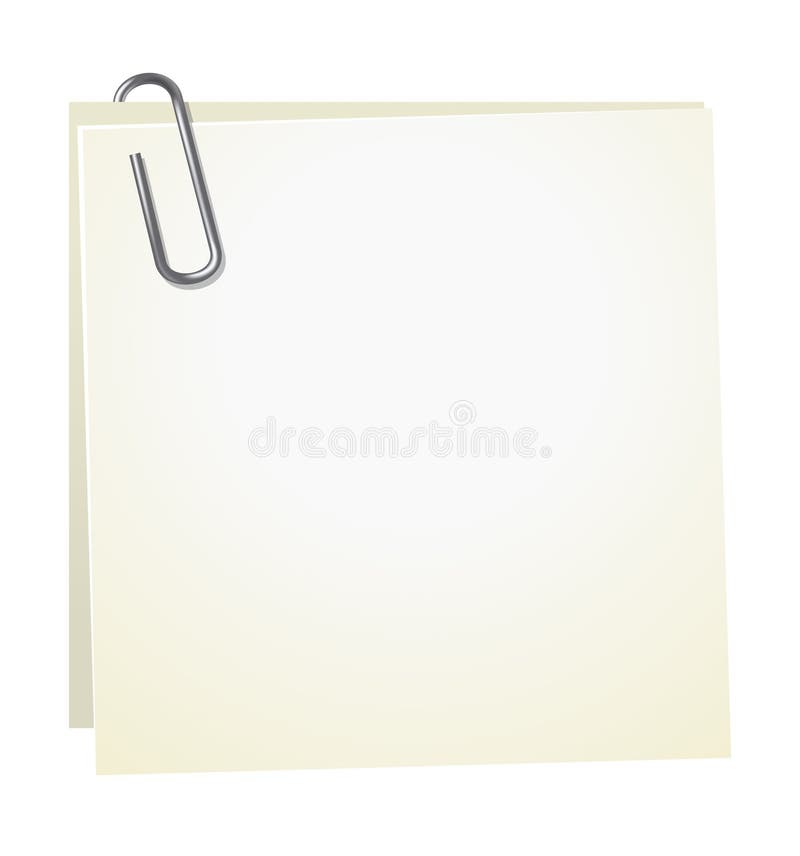 Notas del clip ilustración del vector. Ilustración de oficina - 8992167