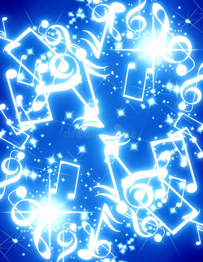 Notas Musicales Azules Ilustraciones Stock, Vectores, Y Clipart ...