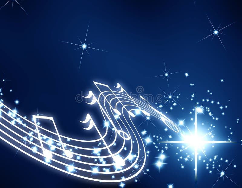 Notas Musicales Azules Ilustraciones Stock, Vectores, Y Clipart ...