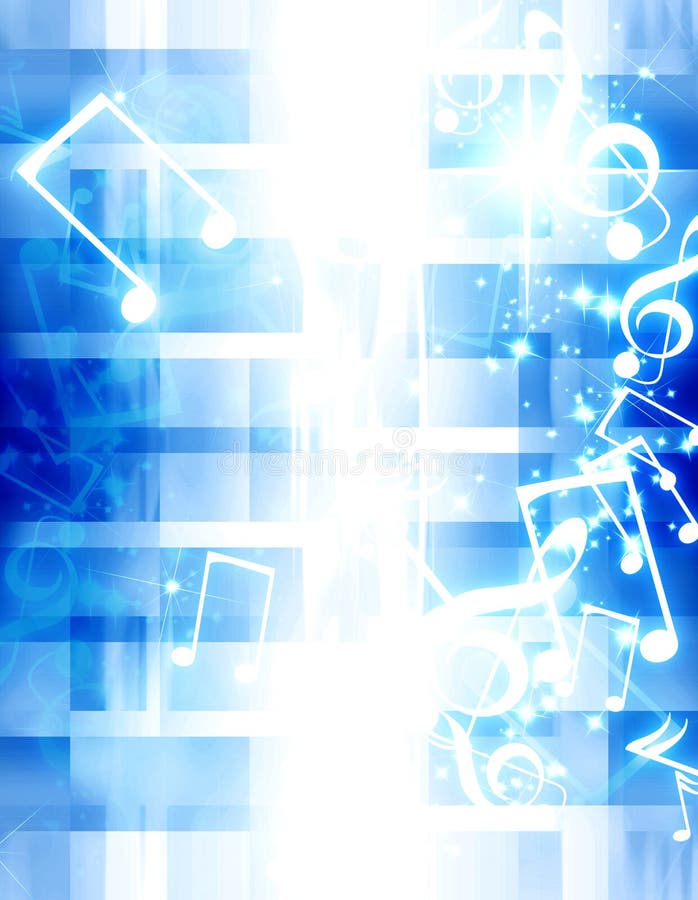 Notas Musicales Azules Ilustraciones Stock, Vectores, Y Clipart ...