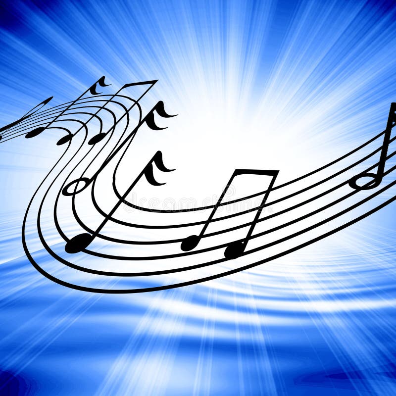 Notas Musicales Azules Ilustraciones Stock, Vectores, Y Clipart ...