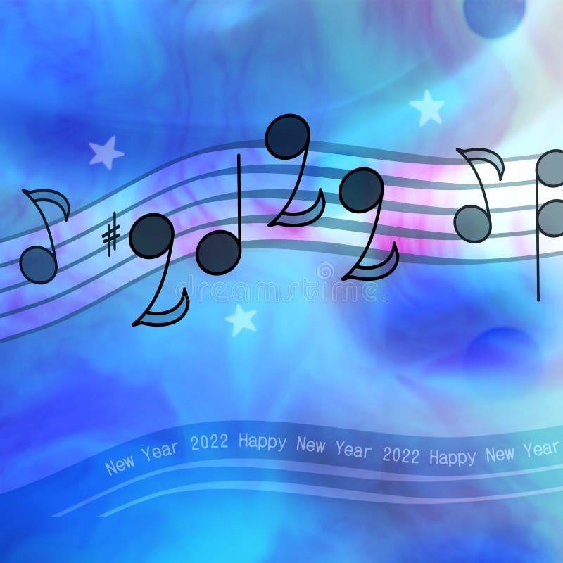 Notas Musicales Azules Y Moradas De 2022 Stock de ilustración ...