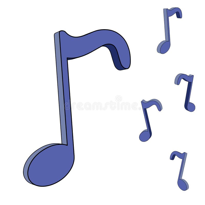 Notas Musicales, Signos Musicales En Vector Stock de ilustración ...