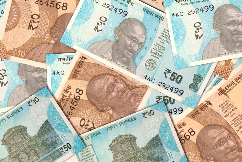 Notas Novas Da Moeda Da Rupia Indiana Imagem de Stock - Imagem de rupia ...