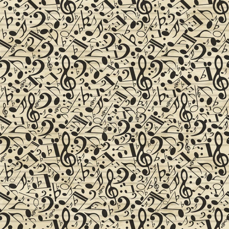 Notas Sem Emenda Do Teste Padrão Ilustração do Vetor - Ilustração de ...