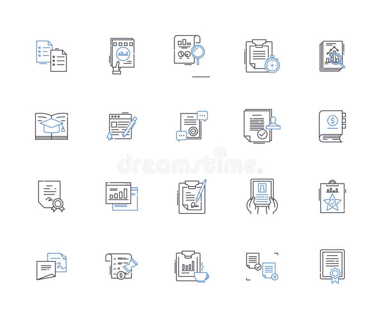 Notations Line Icons Collection. Symbol, Annotation, Mark, Indicator ...