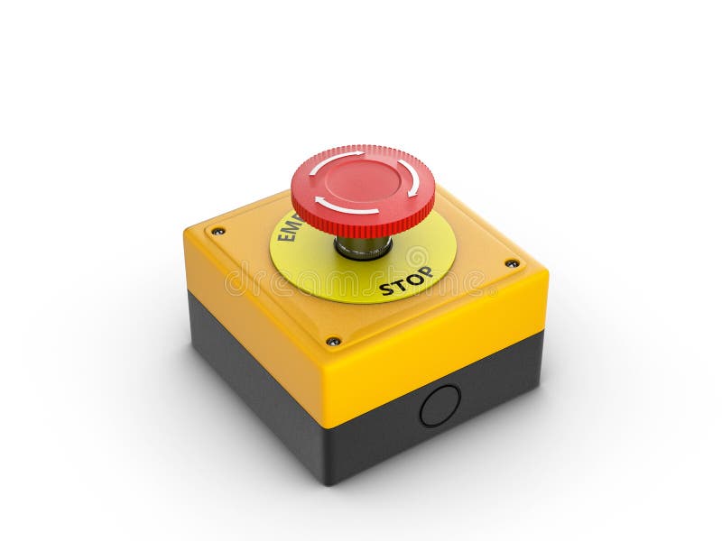 Notausknopf stock abbildung. Illustration von anschlag - 169986756