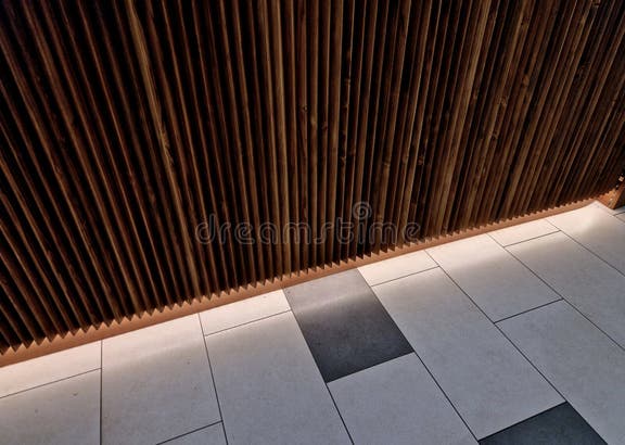 Notched Design of Triangular Profile Wooden Planks on the Stock Photo ...