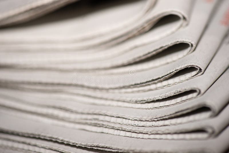 A Pile of Newspapers, White Borders without Writing Stock Image - Image ...