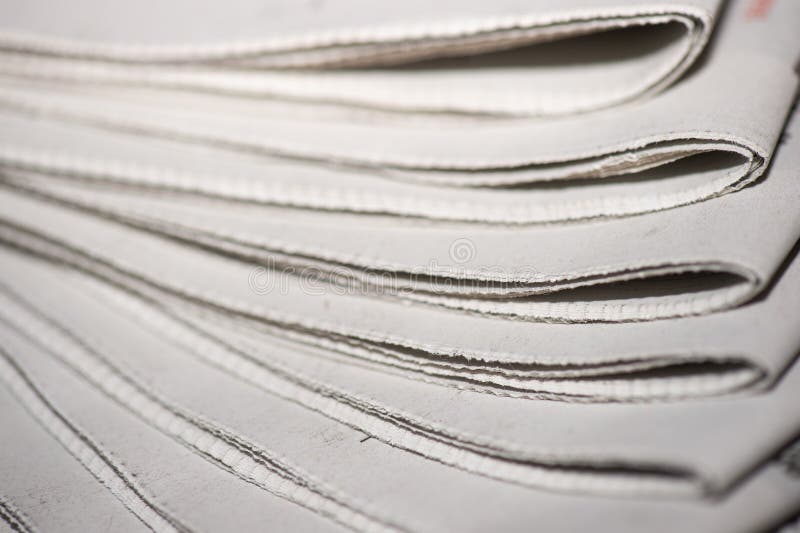 A Pile of Newspapers, White Borders without Writing Stock Photo - Image ...