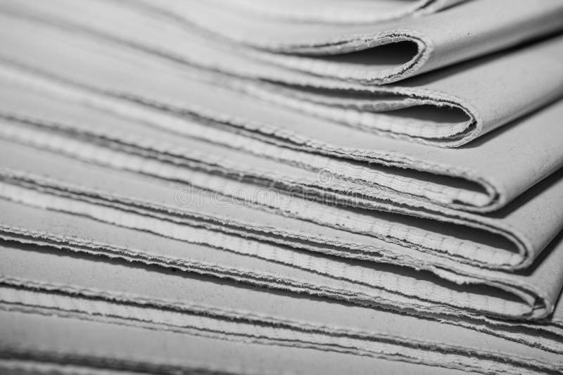 A Pile of Newspapers, White Borders without Writing Stock Photo - Image ...