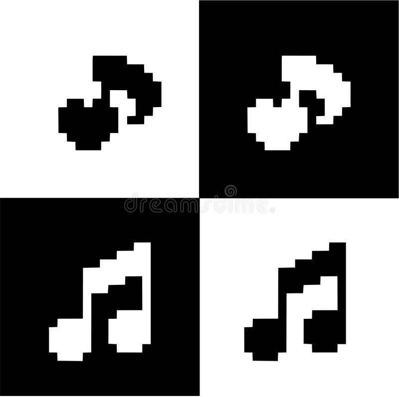 Note Bar Icon in Pixel. Vector Illustration Isolated in White ...