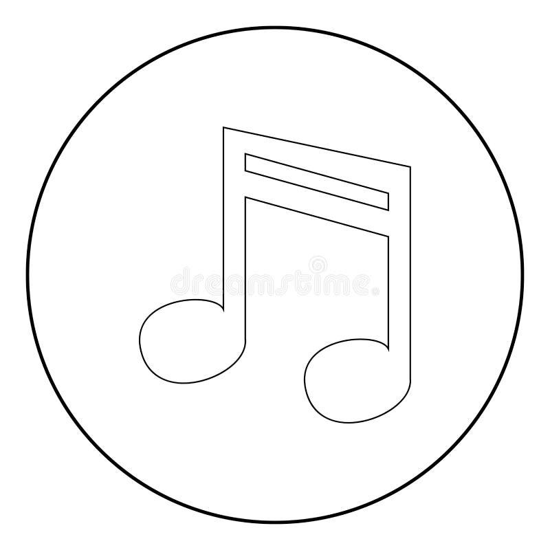 Note the Black Color Icon in Circle or Round Stock Vector ...
