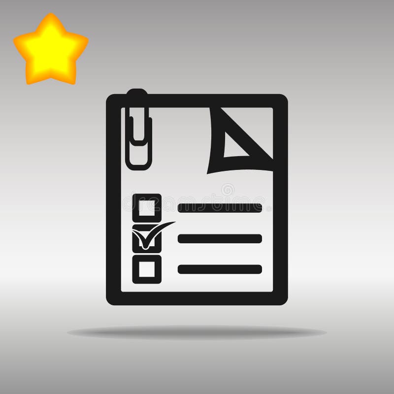 Note Black Icon Button Logo Symbol Stock Vector - Illustration of mark ...