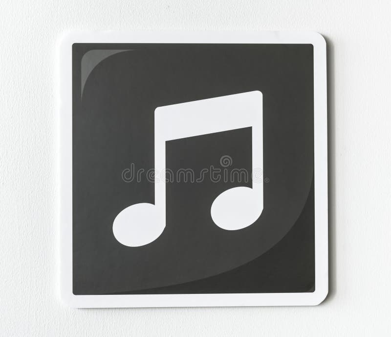 Note Blanche De Musique Sur Le Fond Noir Photo stock - Image du bouton ...
