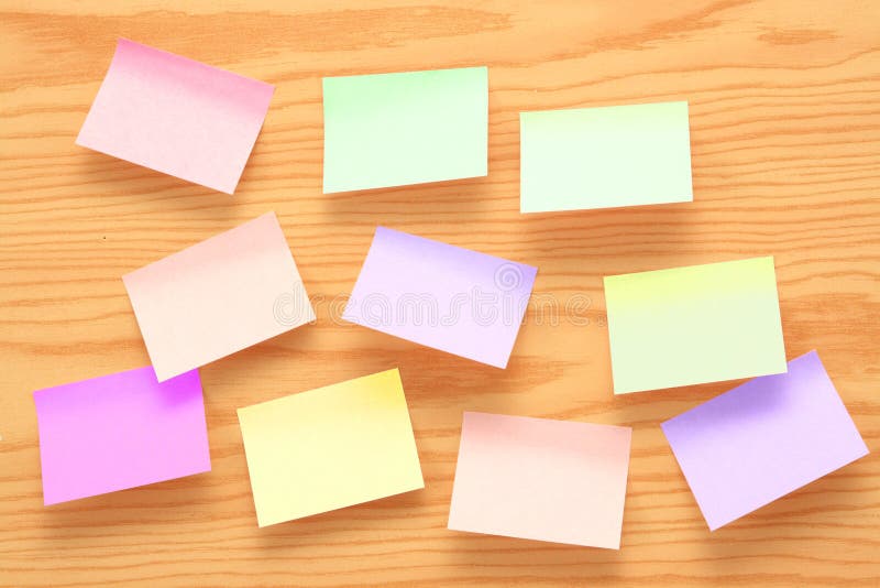 Note on a board stock image. Image of glue, green, multicoloured - 9174779