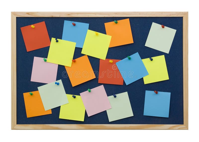 Blackboard with Motivational Reminders Stock Photo - Image of sticky ...