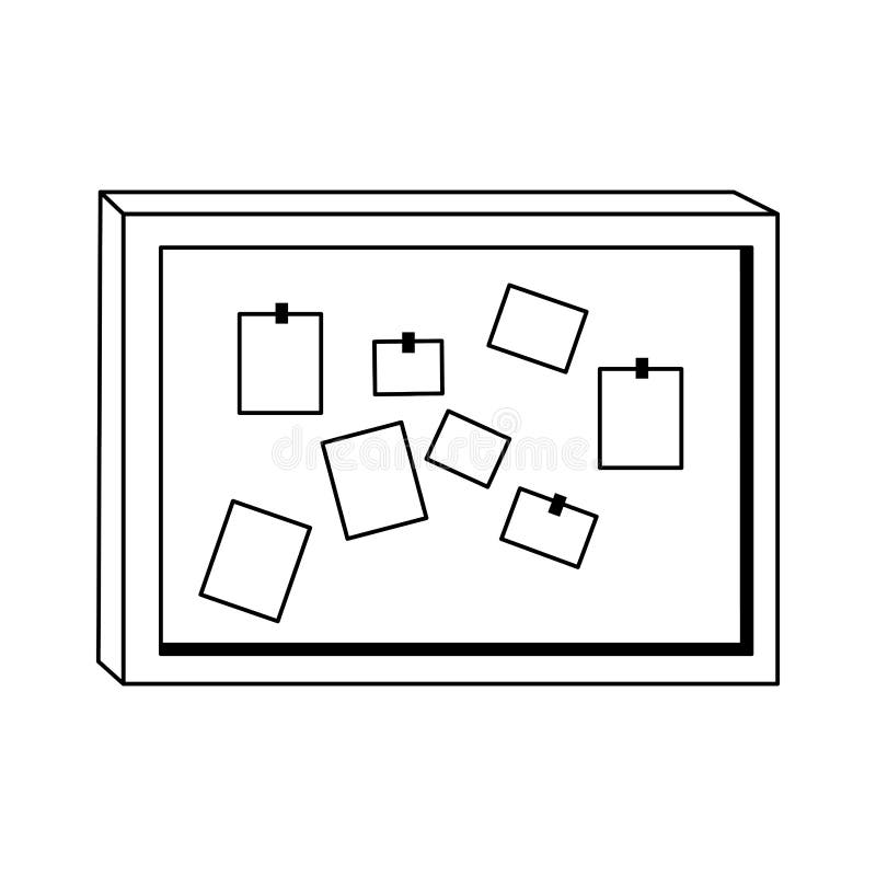 Note Board with Notes Icon, Flat Design Stock Vector - Illustration of ...