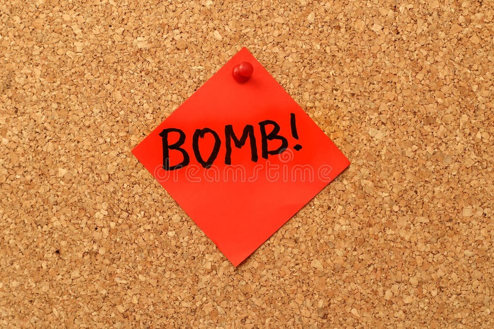 Red note bomb stock photo. Image of explosive, dangerous - 263429882