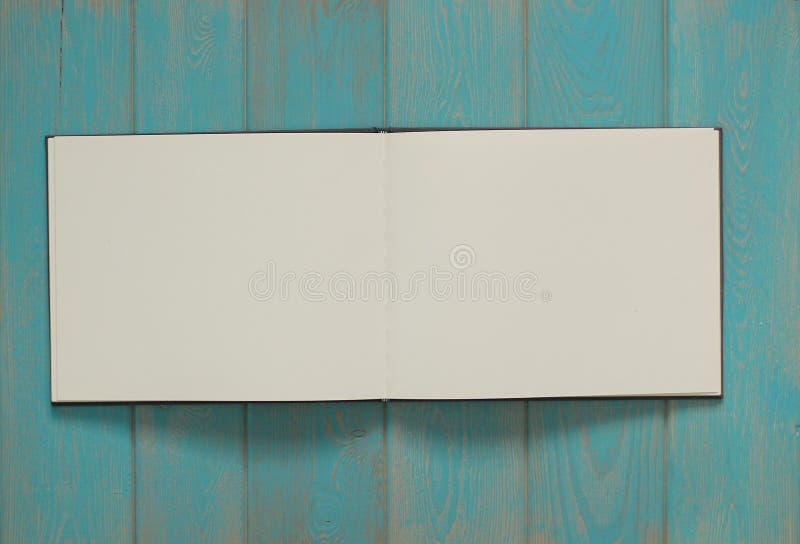 Note Book on Blue Wooden Desk. Stock Photo - Image of board, backdrop ...