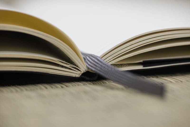 Note Book with Fabric Bookmark Stock Photo - Image of close, bookmark ...