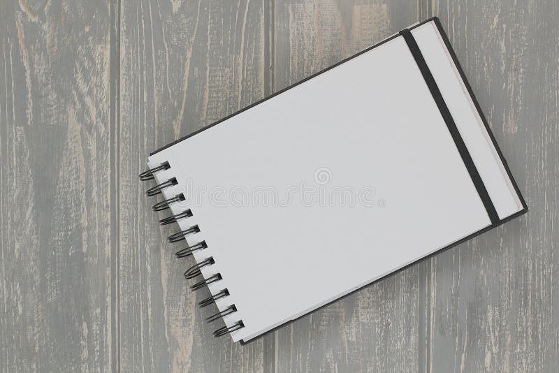 Note Book on Grey Wooden Desk. Stock Photo - Image of school, space ...