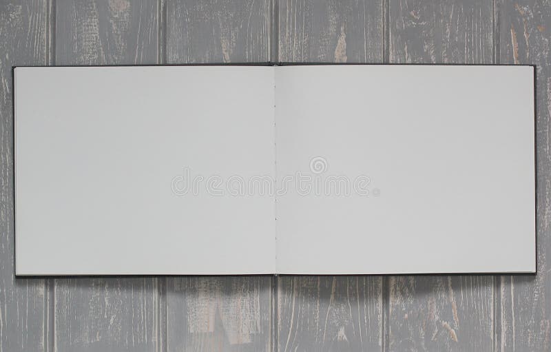 Note Book on Grey Wooden Desk. Stock Photo - Image of creative, leisure ...