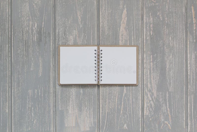 Note Book on Grey Wooden Desk. Stock Image - Image of notebook, antique ...