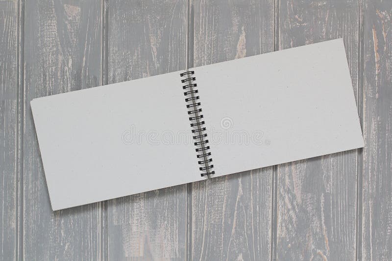 Note Book on Grey Wooden Desk. Stock Photo - Image of concert, antique ...