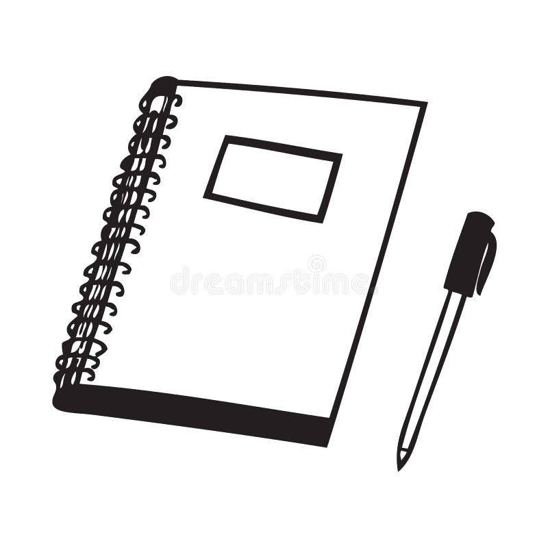 Note Book Icon Vector Isolated on White Backdrop Stock Vector ...