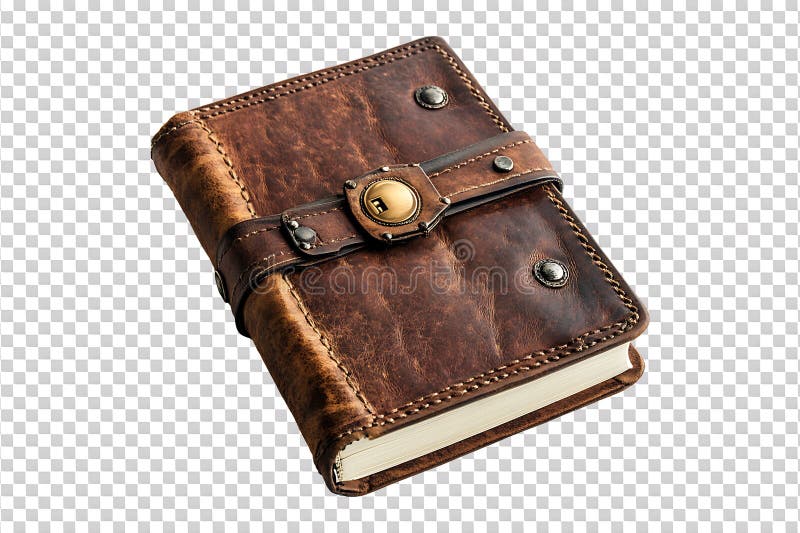 Note Book with a Magnetic Lock Isolated on White or Transparent ...