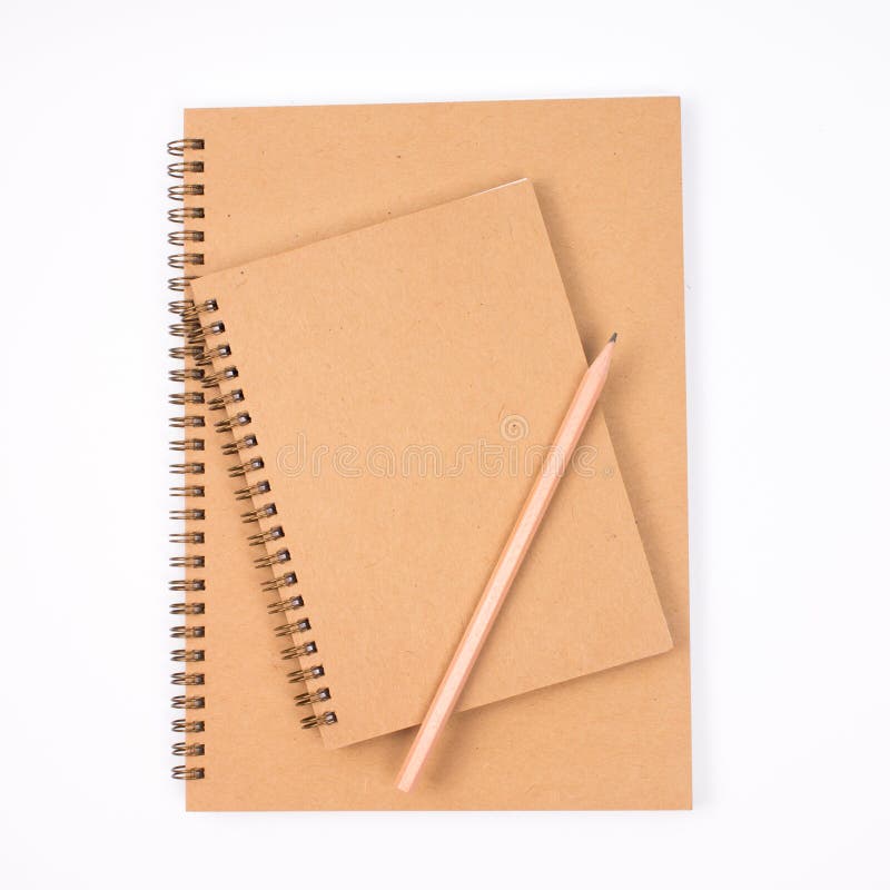 Note Book with a Cup of Coffee on Wood Table.Top View. Stock Image ...