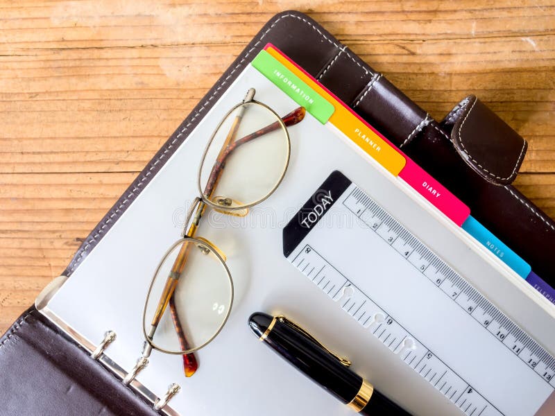 Note Book Paper with Pen and Glsaaes Stock Photo - Image of patterns ...