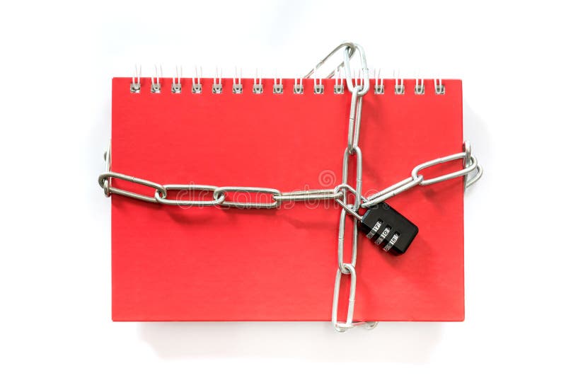 Note Book Red Lock Key Chain Stock Photos - Free & Royalty-Free Stock ...