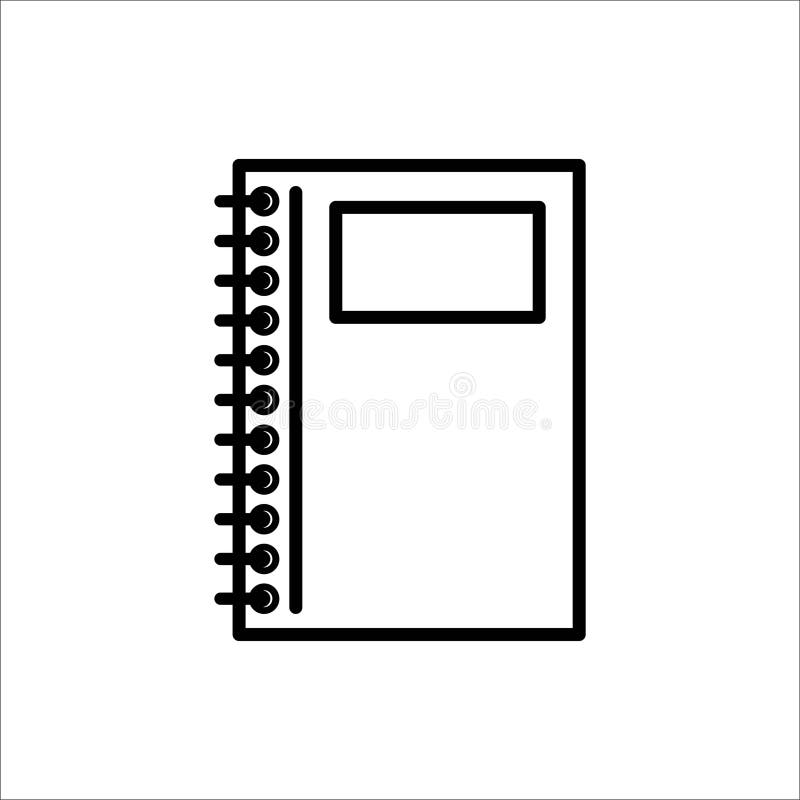 Note Book - Stationery Icon Vector Stock Vector - Illustration of ...