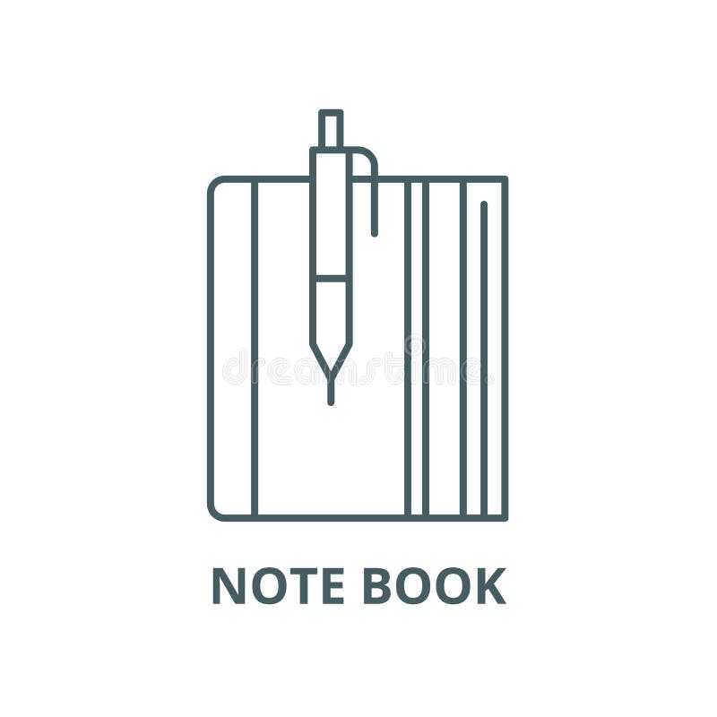 Note Book Vector Line Icon, Linear Concept, Outline Sign, Symbol Stock ...