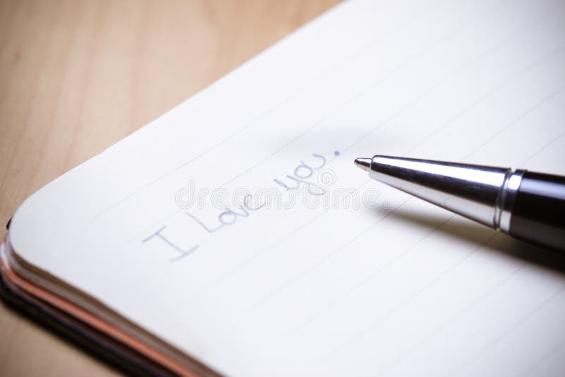Note book with the words stock photo. Image of romance - 205814444