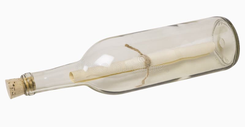 Message in a Bottle Contact Stock Image - Image of lost, connect: 56473429