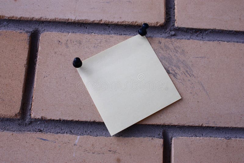 Note on bricks stock photo. Image of horizontal, board - 10908304