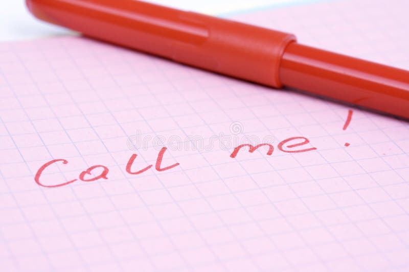 Note call me stock image. Image of business, sign, squared - 11510193