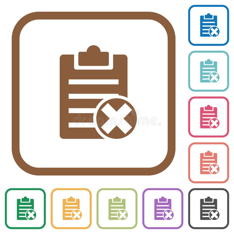 Note cancel simple icons stock vector. Illustration of notepaper ...