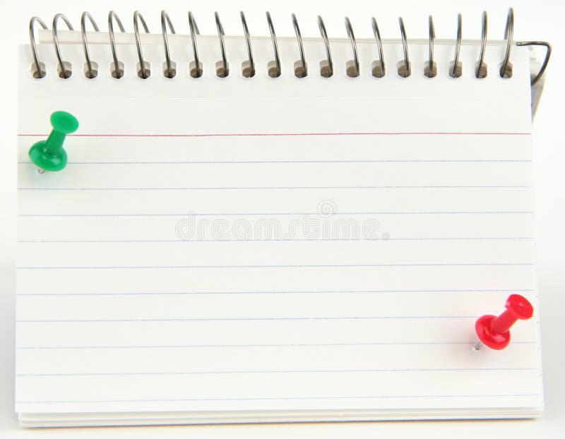 Note cards stock image. Image of paper, blue, school, spiral - 4951351