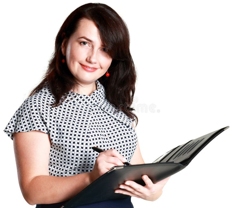 Note on clipboard stock image. Image of portrait, girl - 48722371