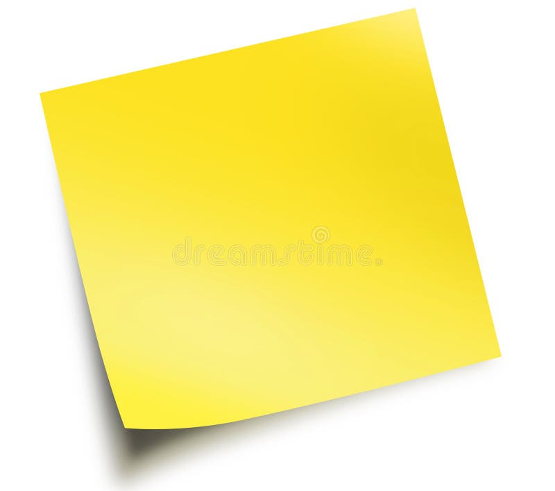 Note collante jaune illustration stock. Illustration du papier - 55304720