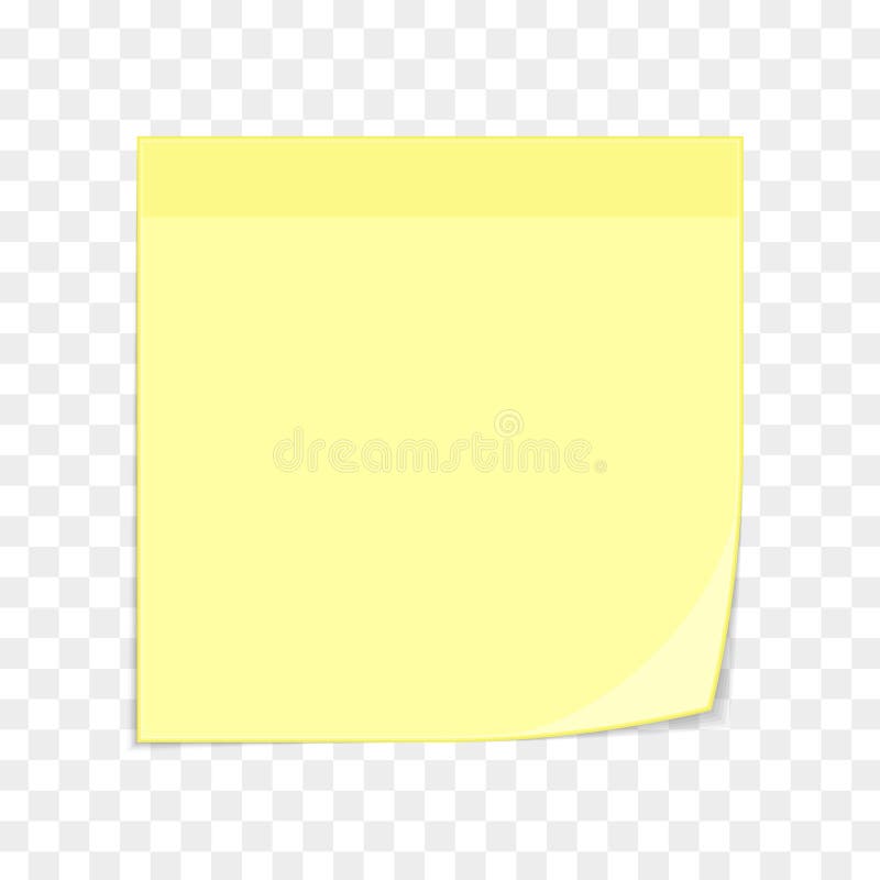 Note Collante Jaune Sur Transparent Illustration de Vecteur ...