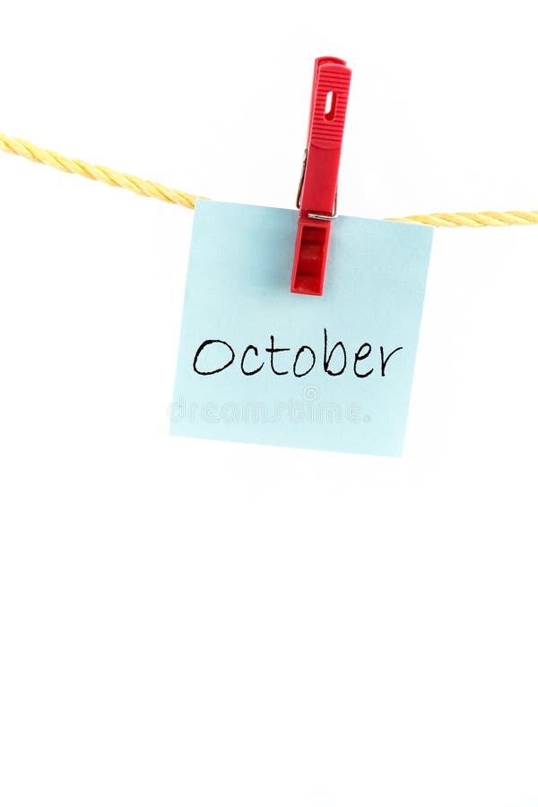 Note Colored Paper Word October Stock Photos - Free & Royalty-Free ...