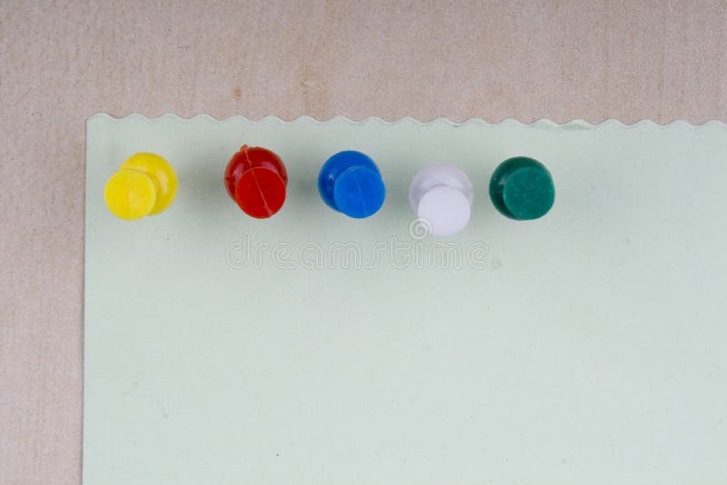Note with colored tack stock photo. Image of message, blank - 9246490