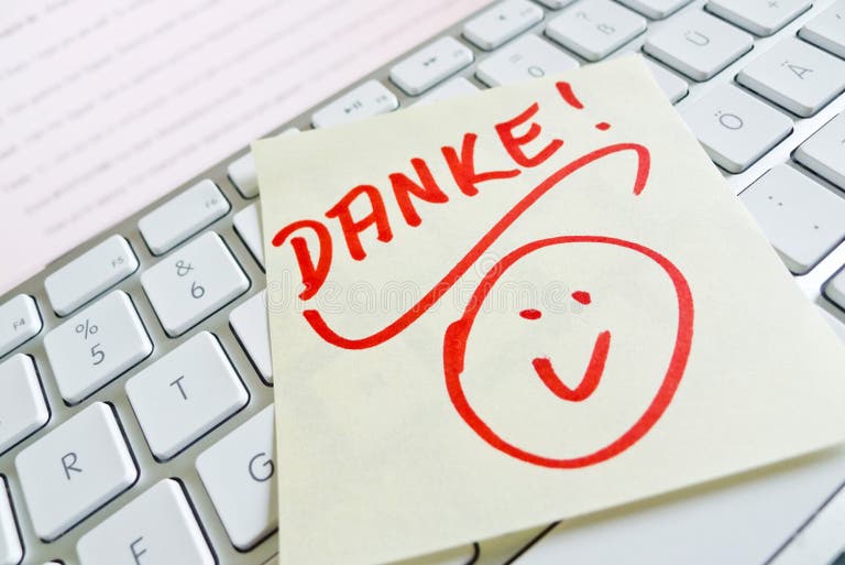 Note on Computer Keyboard: Thank You Stock Image - Image of fallen ...