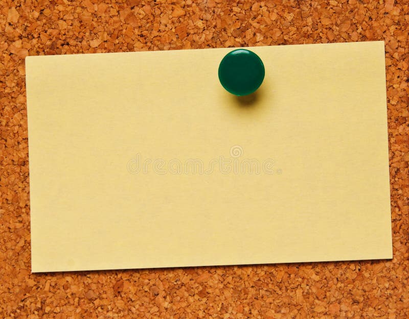 A note on a cork board stock image. Image of message - 16822113